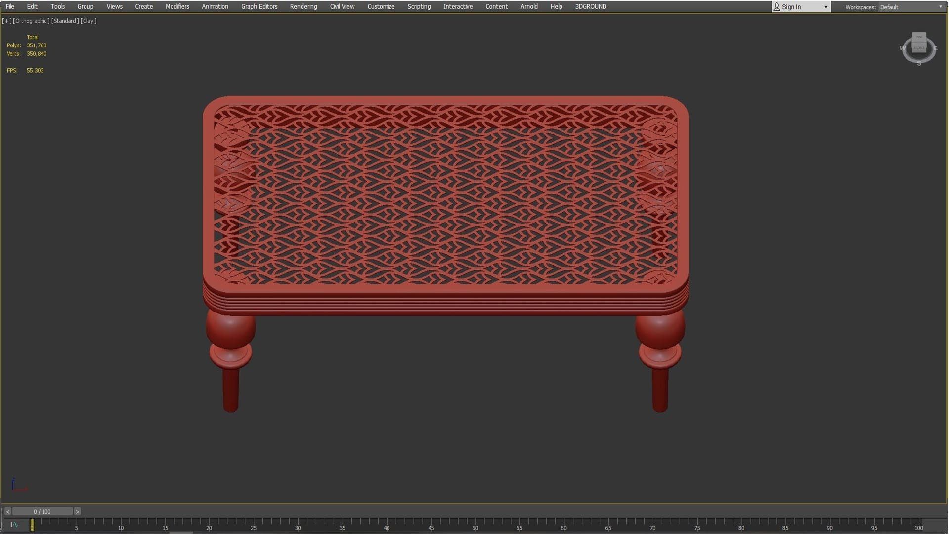Rectangular Cocktail Table Hemingway Islands 3D model | CGTrader
