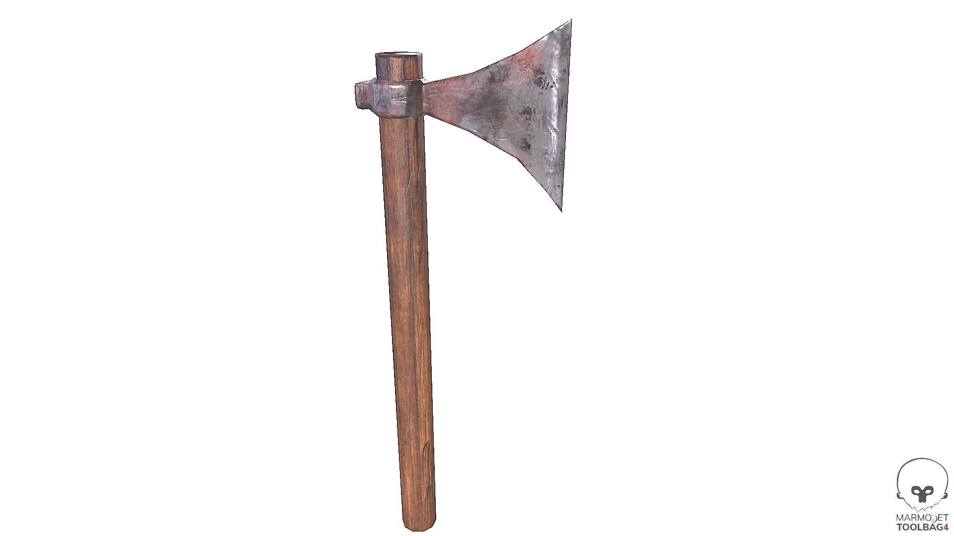 3D model Ax Lowpoly axe with wooden handle VR / AR / low-poly | CGTrader