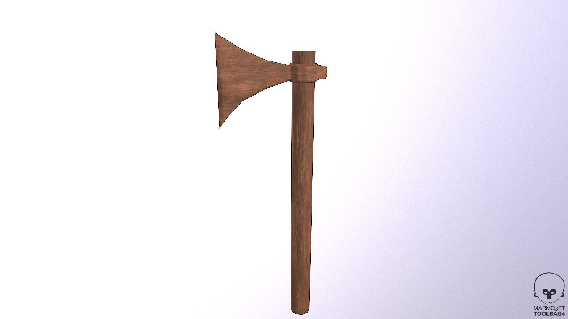 3D model Ax Lowpoly axe with wooden handle VR / AR / low-poly | CGTrader