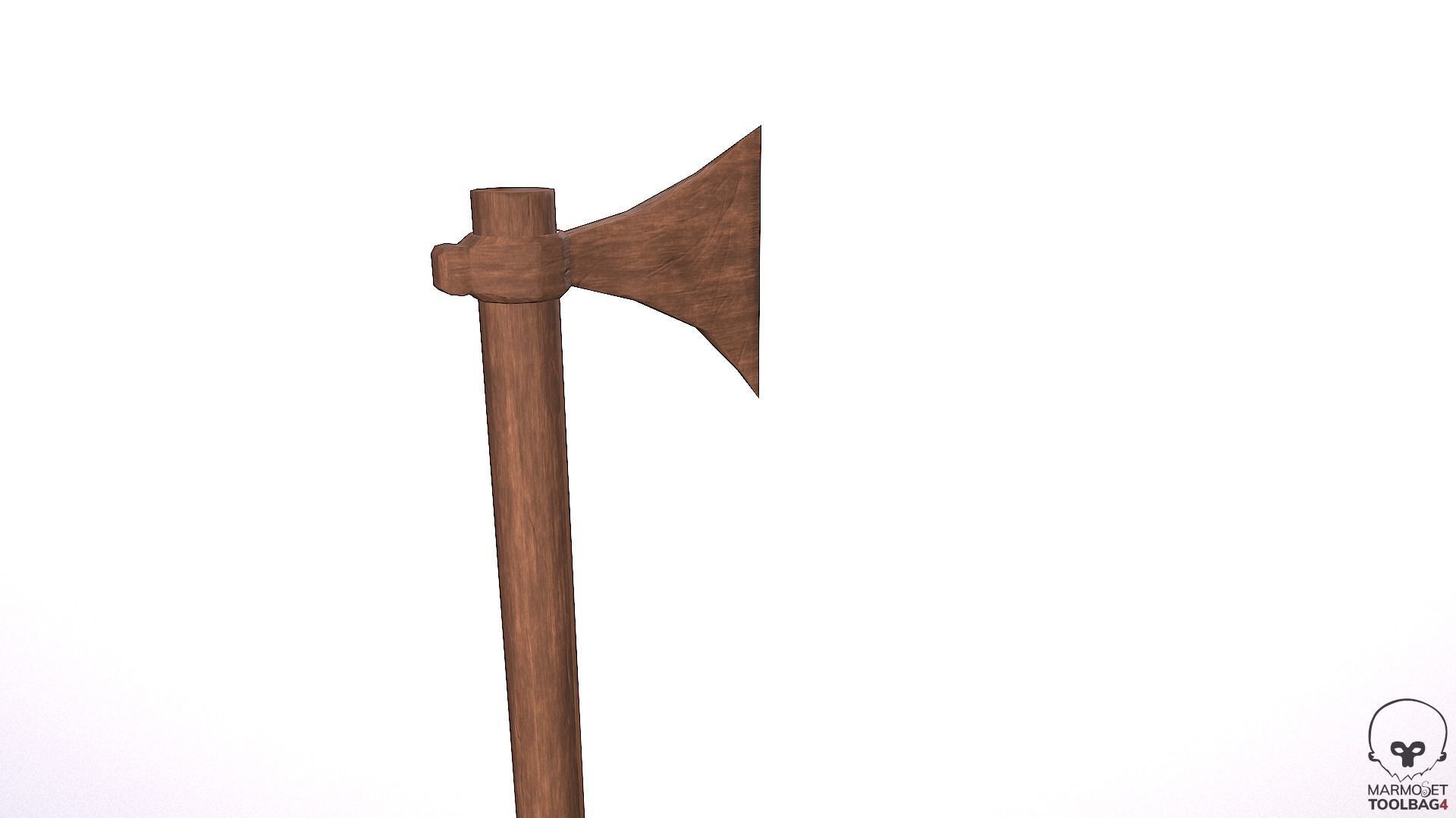 3D model Ax Lowpoly axe with wooden handle VR / AR / low-poly | CGTrader