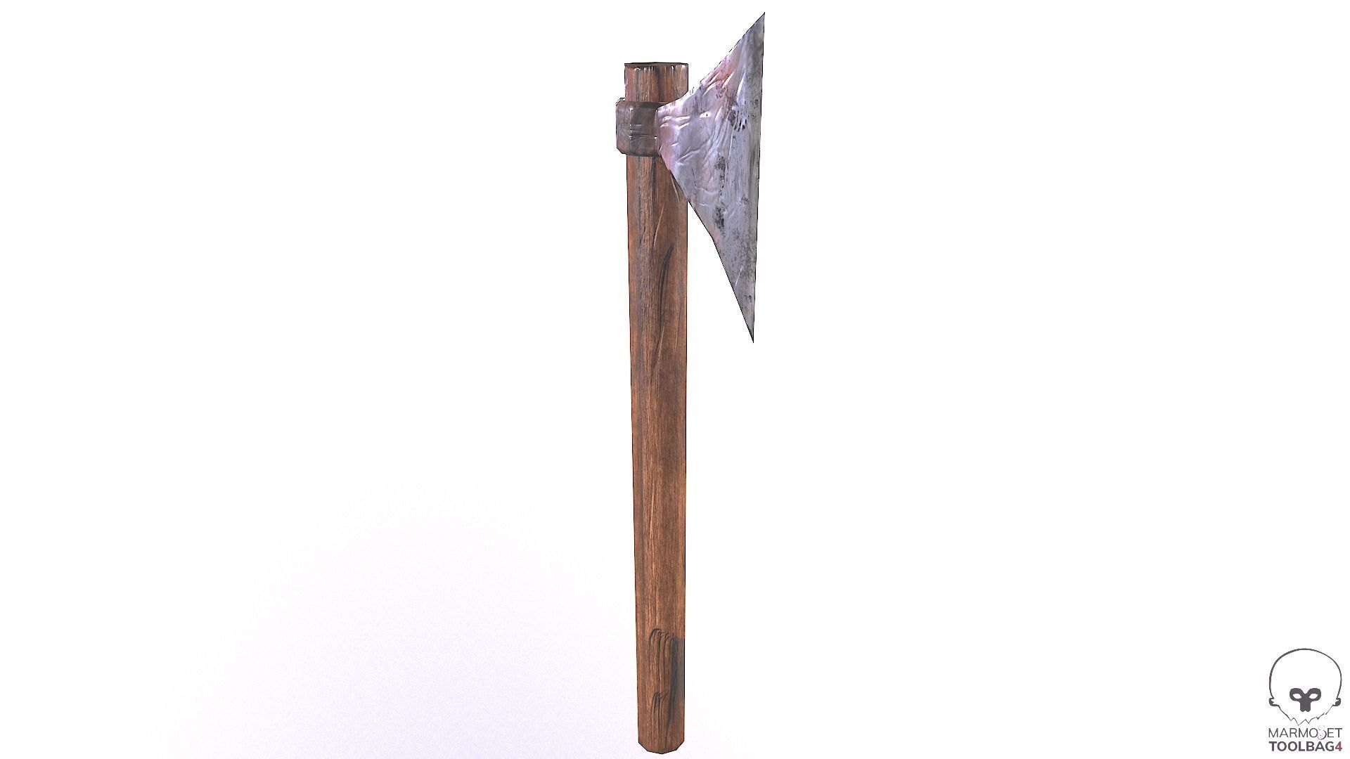 3D model Ax Lowpoly axe with wooden handle VR / AR / low-poly | CGTrader