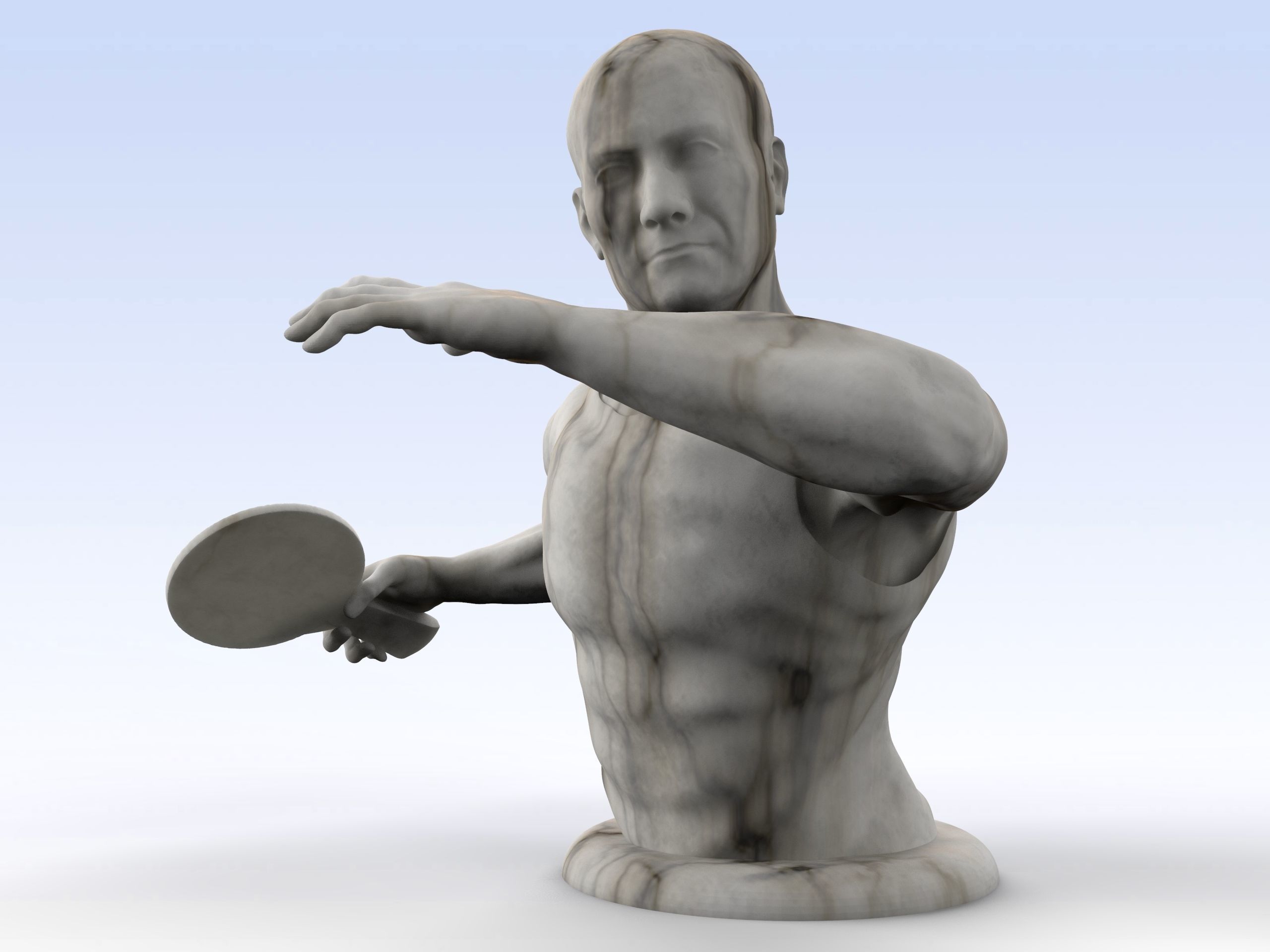 PING-PONG MAN FIGURINE DESKTOP GIFT 3D model 3D printable | CGTrader