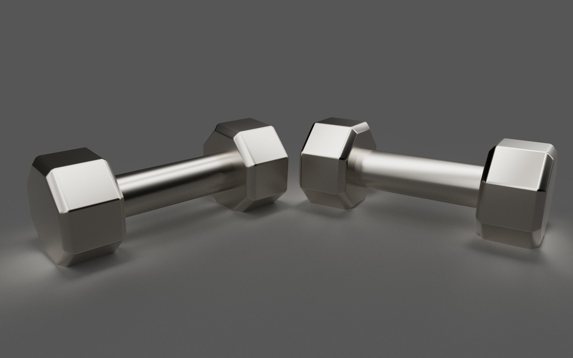 Dumbbell Low Poly 3D model two dumbbells 3D model | CGTrader