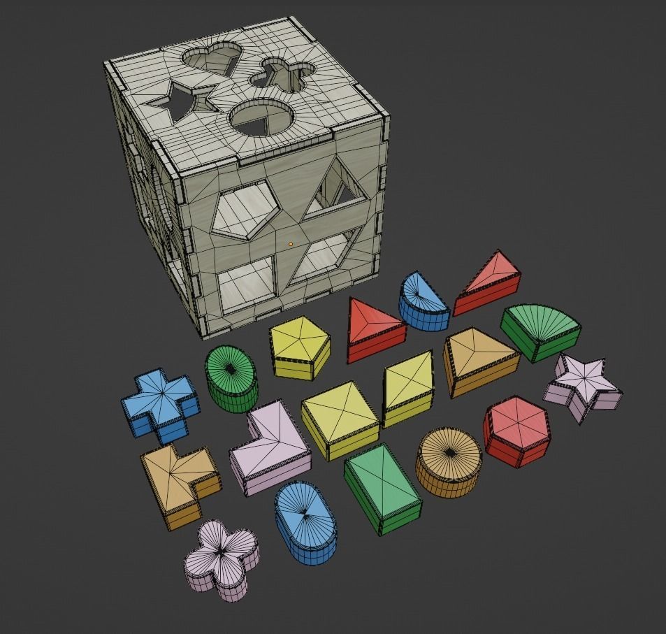 Shape Sorting Game Pbr 3D model | CGTrader
