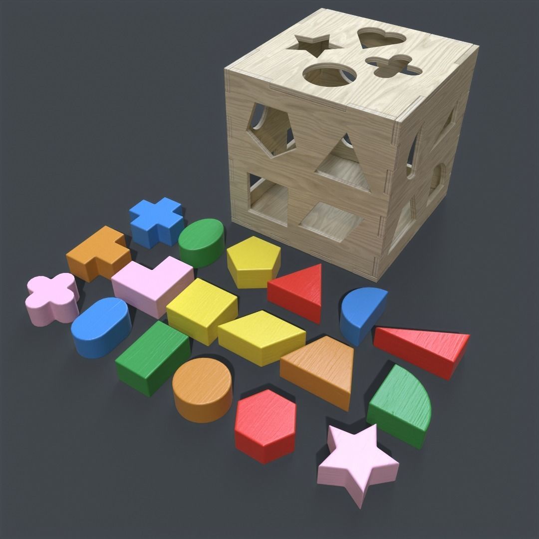 Shape Sorting Game Pbr 3D model | CGTrader