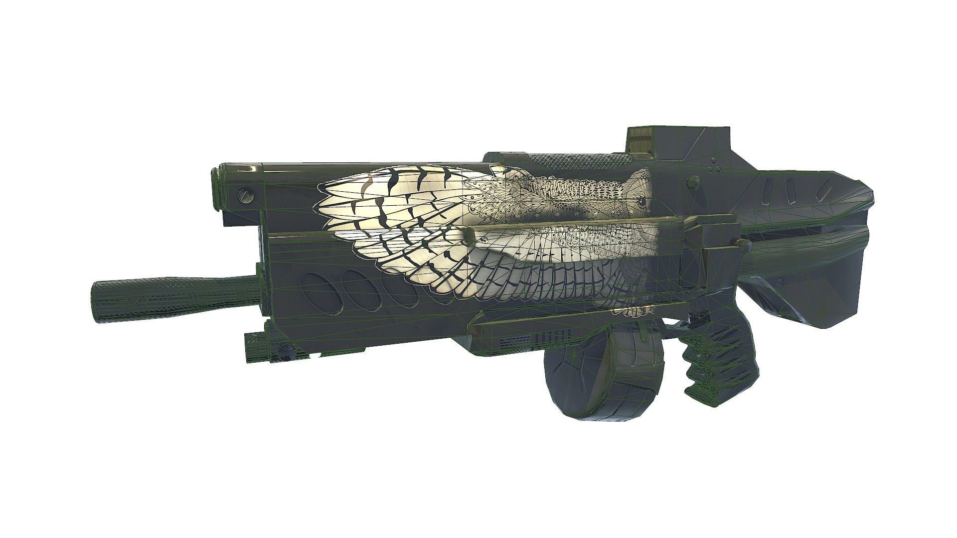 3D model Modern machine gun Owl VR / AR / low-poly | CGTrader