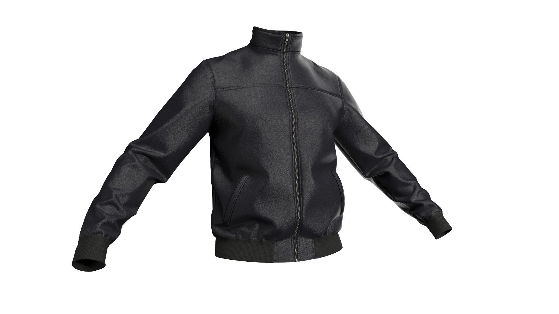 Mens Leather Jacket - Marvelous Designer 3D model | CGTrader