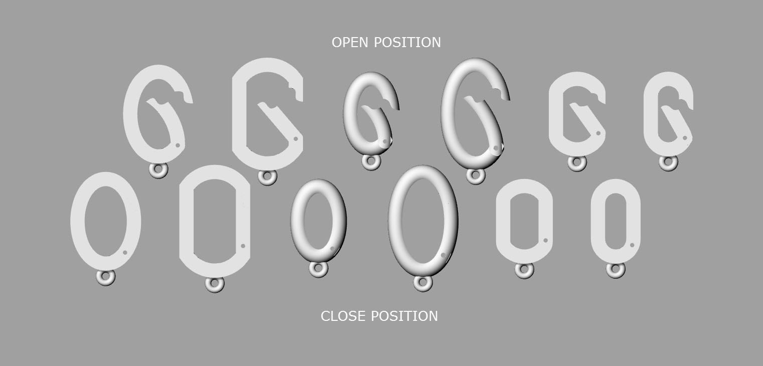 Spring Lock clasp 3D model 3D printable | CGTrader