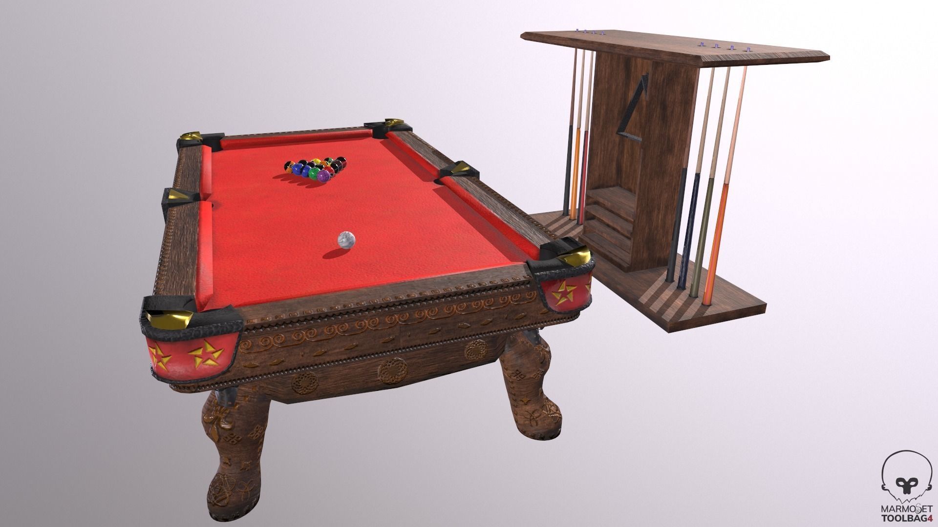3D model Billiard table VR / AR / low-poly | CGTrader