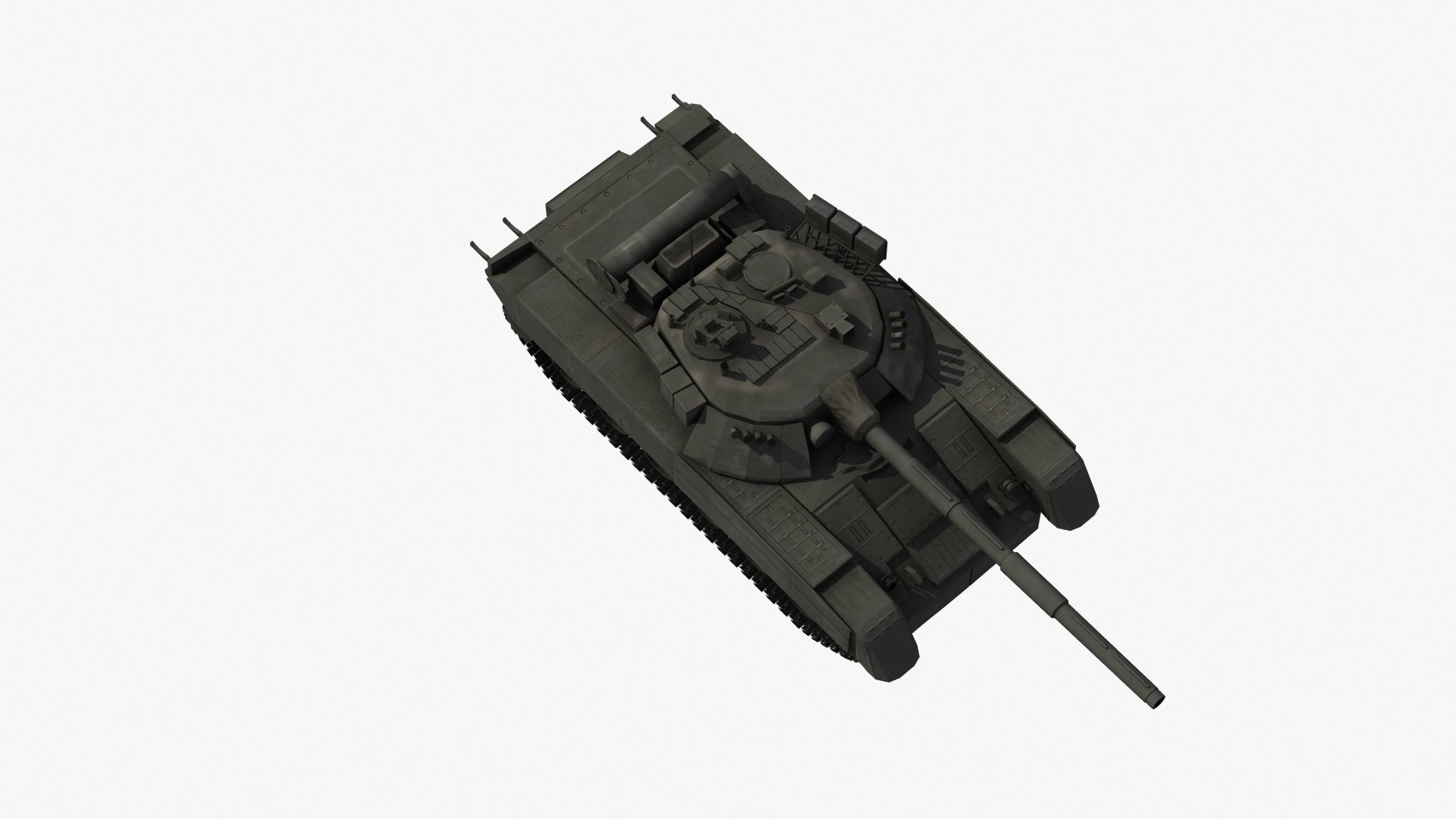 3D model T80 Tank VR / AR / low-poly | CGTrader