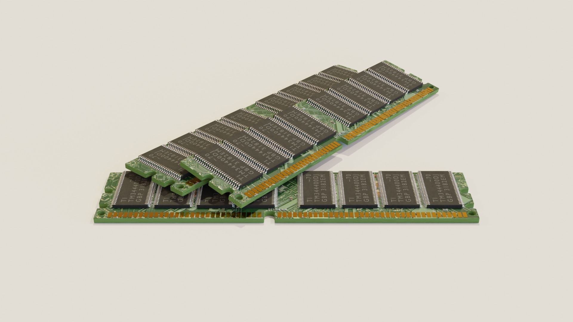 3D model DDR4 RAM DIMM Module VR / AR / low-poly | CGTrader