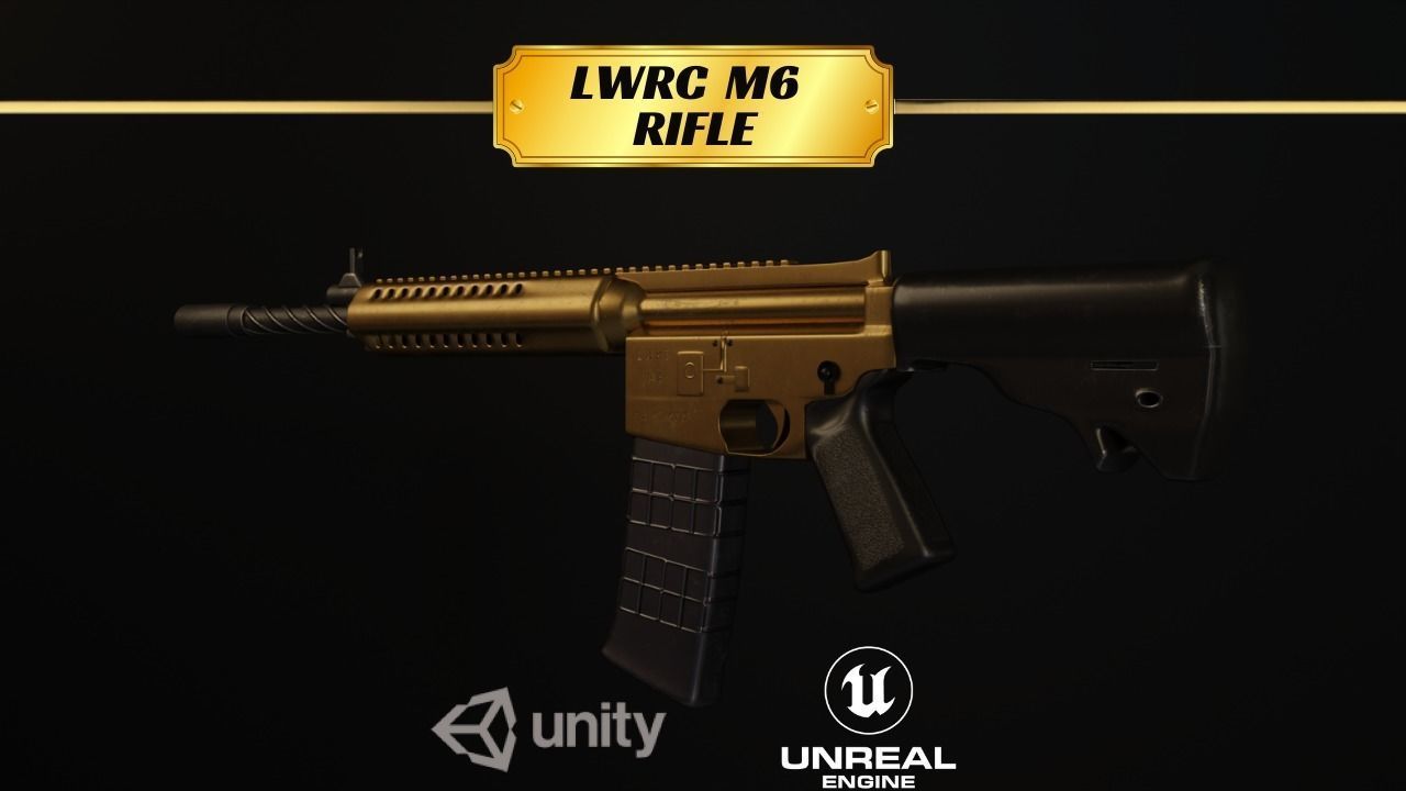 M6 rifle free VR / AR / low-poly 3D model | CGTrader