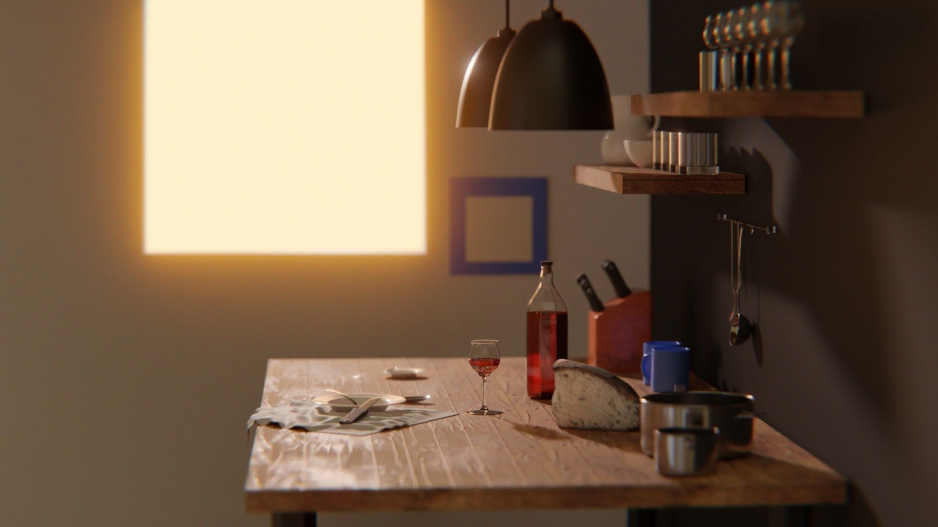 Kitchen items FREE Blender Free Asset free 3D model | CGTrader