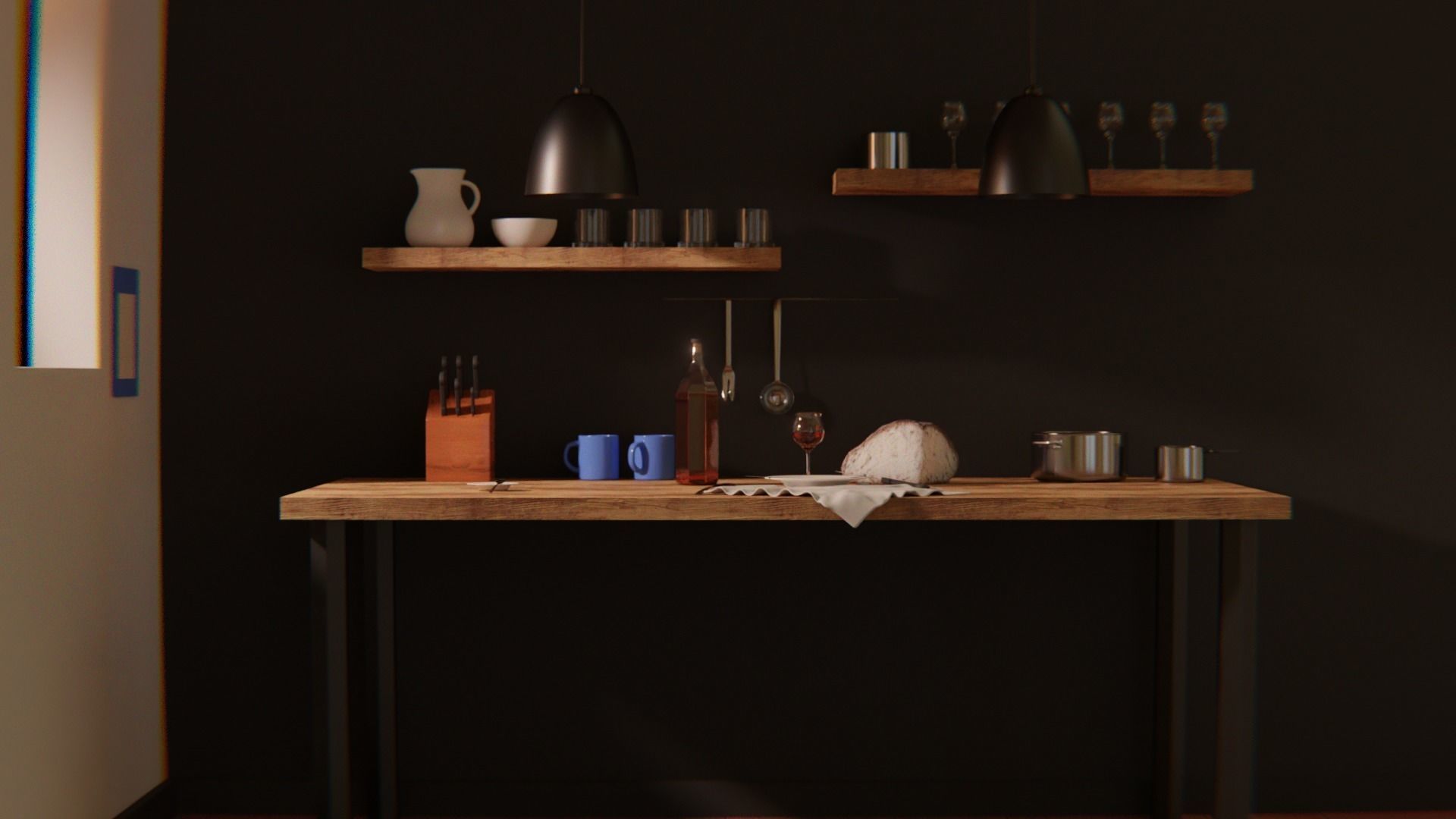 Kitchen items FREE Blender Free Asset free 3D model | CGTrader