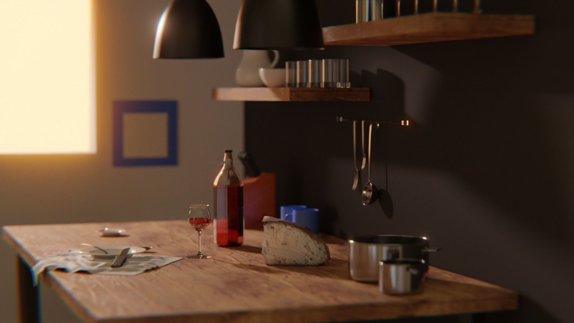 Kitchen items FREE Blender Free Asset free 3D model | CGTrader