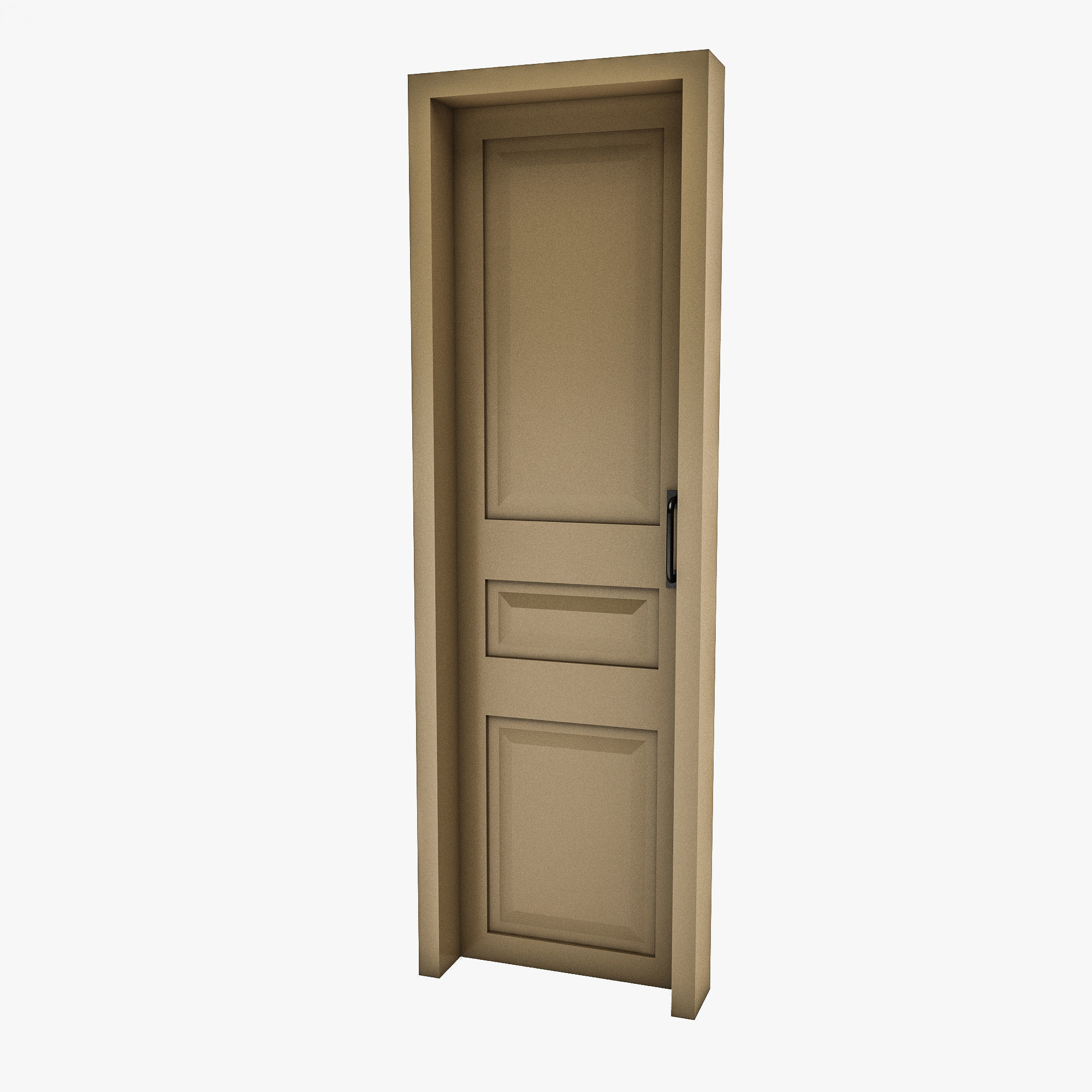 3D model 3D Wooden Door Basic VR / AR / low-poly | CGTrader