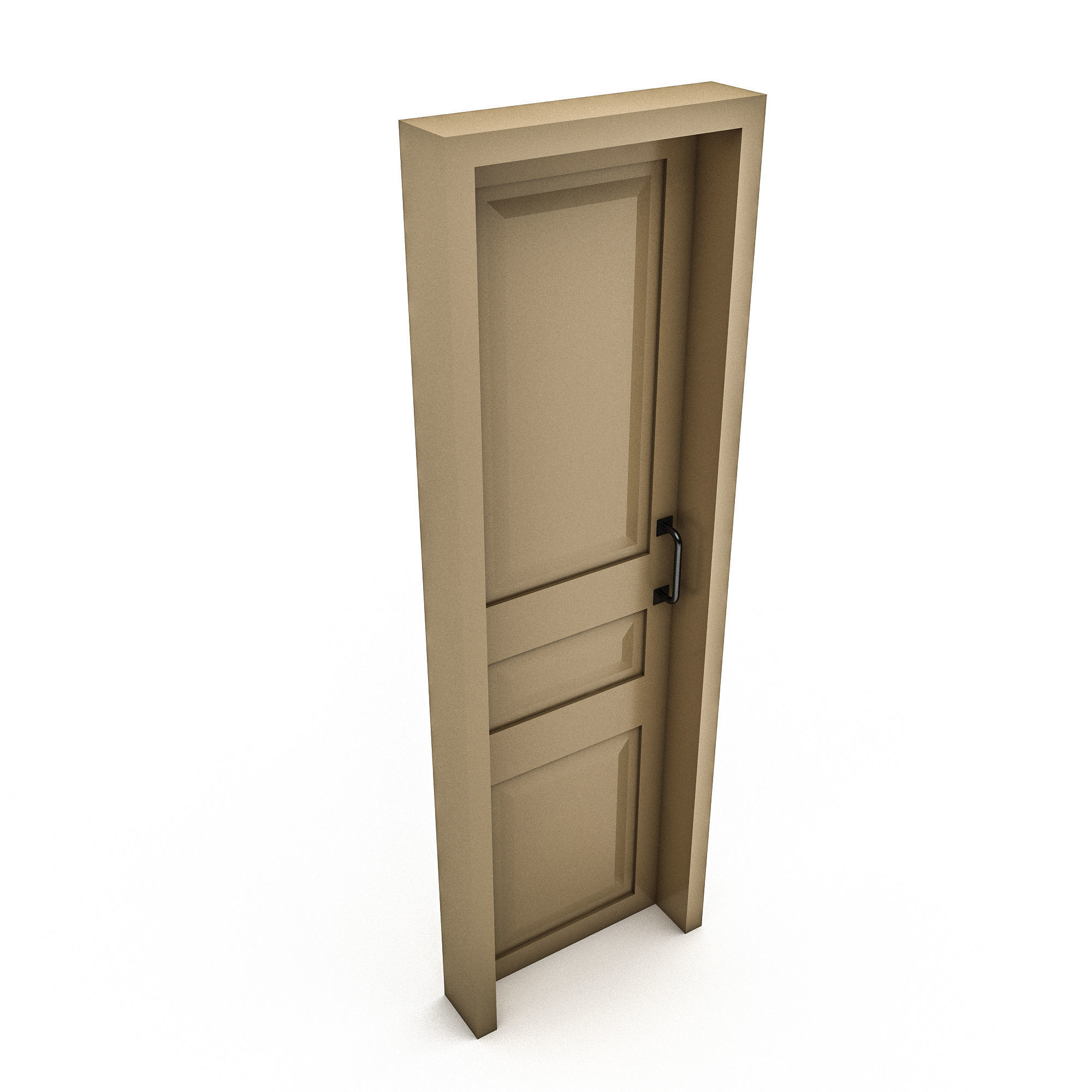 3D model 3D Wooden Door Basic VR / AR / low-poly | CGTrader
