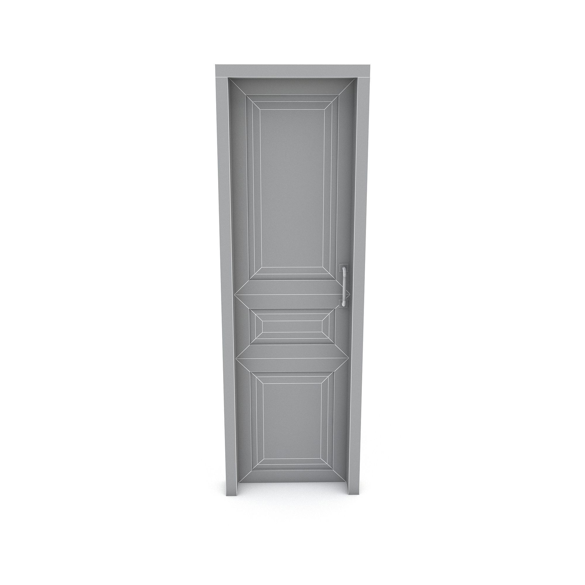 3D model 3D Wooden Door Basic VR / AR / low-poly | CGTrader