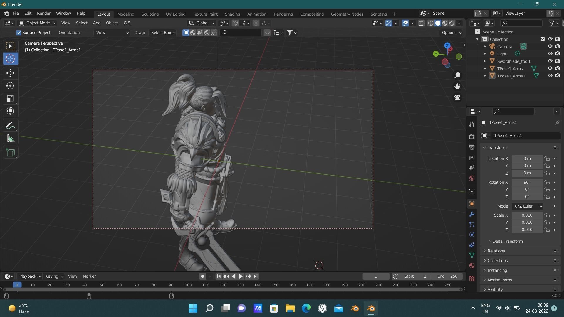 THE HYPER REALISTIC 3D SCULPTED MODEL OF A NINJA free VR / AR / low ...
