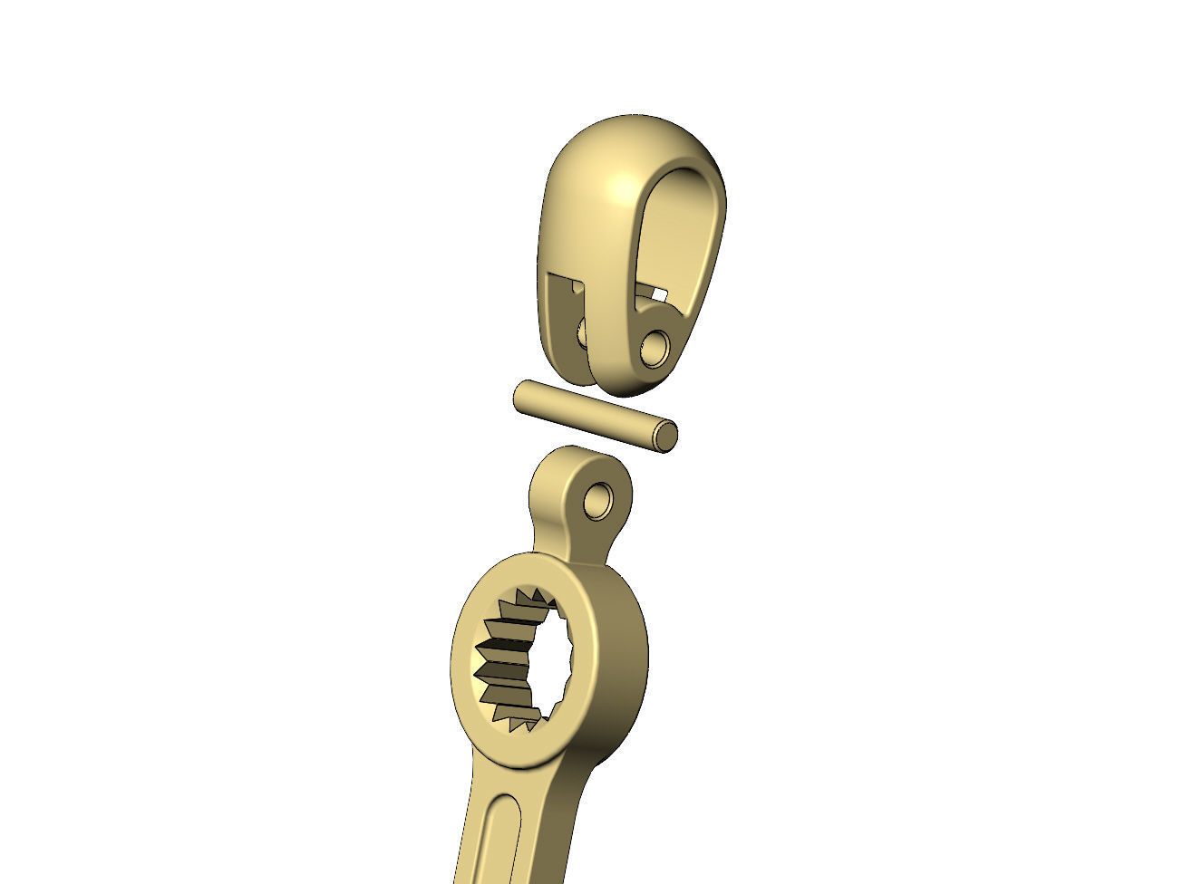 Wrench shaped pendant with bail 3D model 3D printable | CGTrader