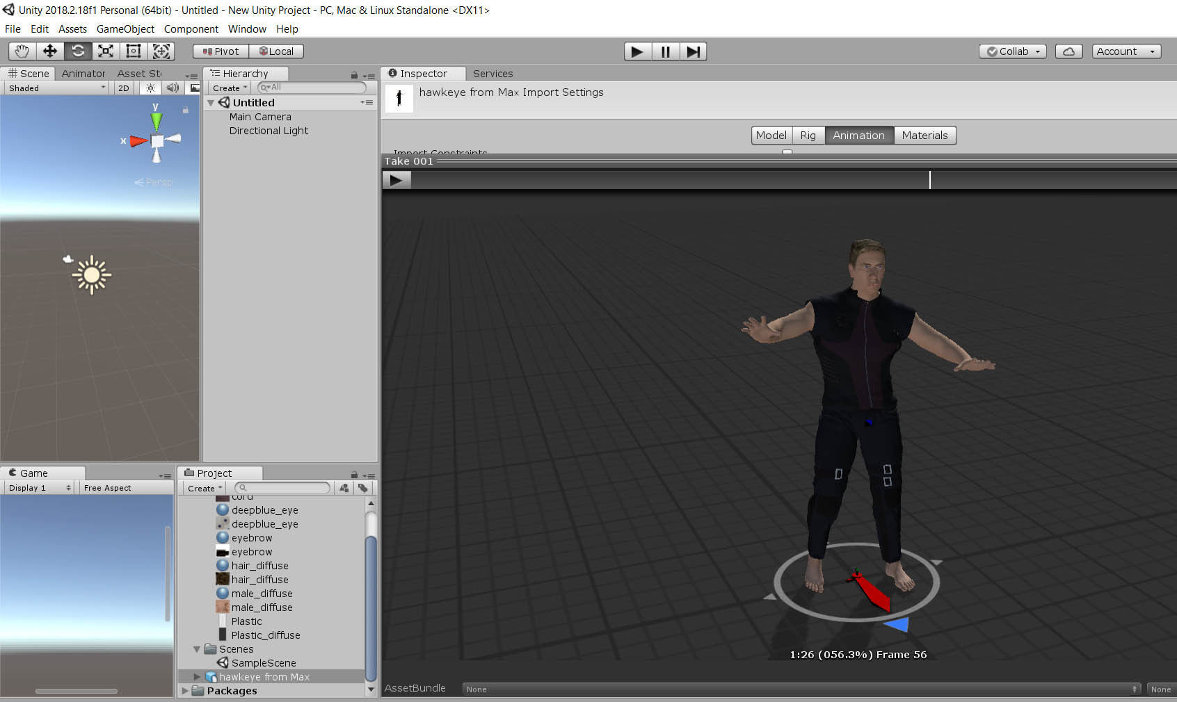 Hawkeye outfit 3D model animated rigged | CGTrader
