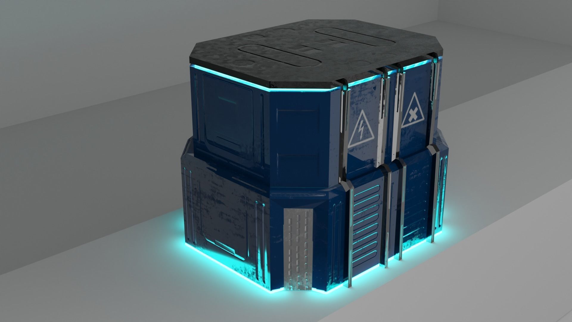 Game ready Low Poly PBR Sci-fi box - Box 5 of 5 free VR / AR / low-poly ...