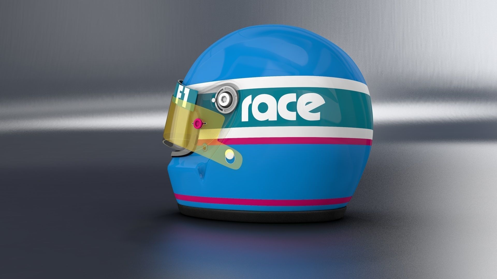 Classic F1 Helmet 3D model | CGTrader