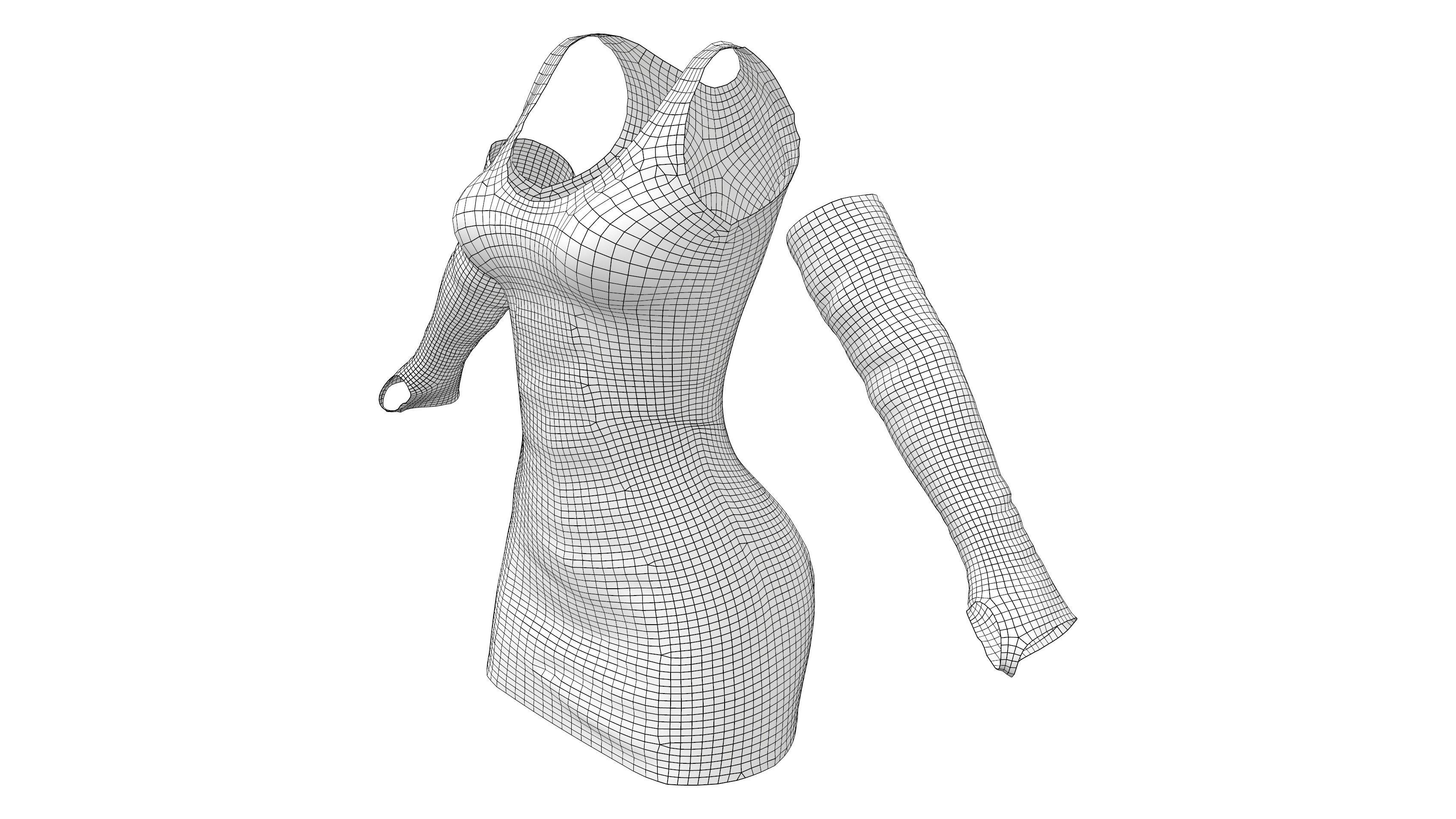 3D model Leather Lingerie Dress VR / AR / low-poly | CGTrader