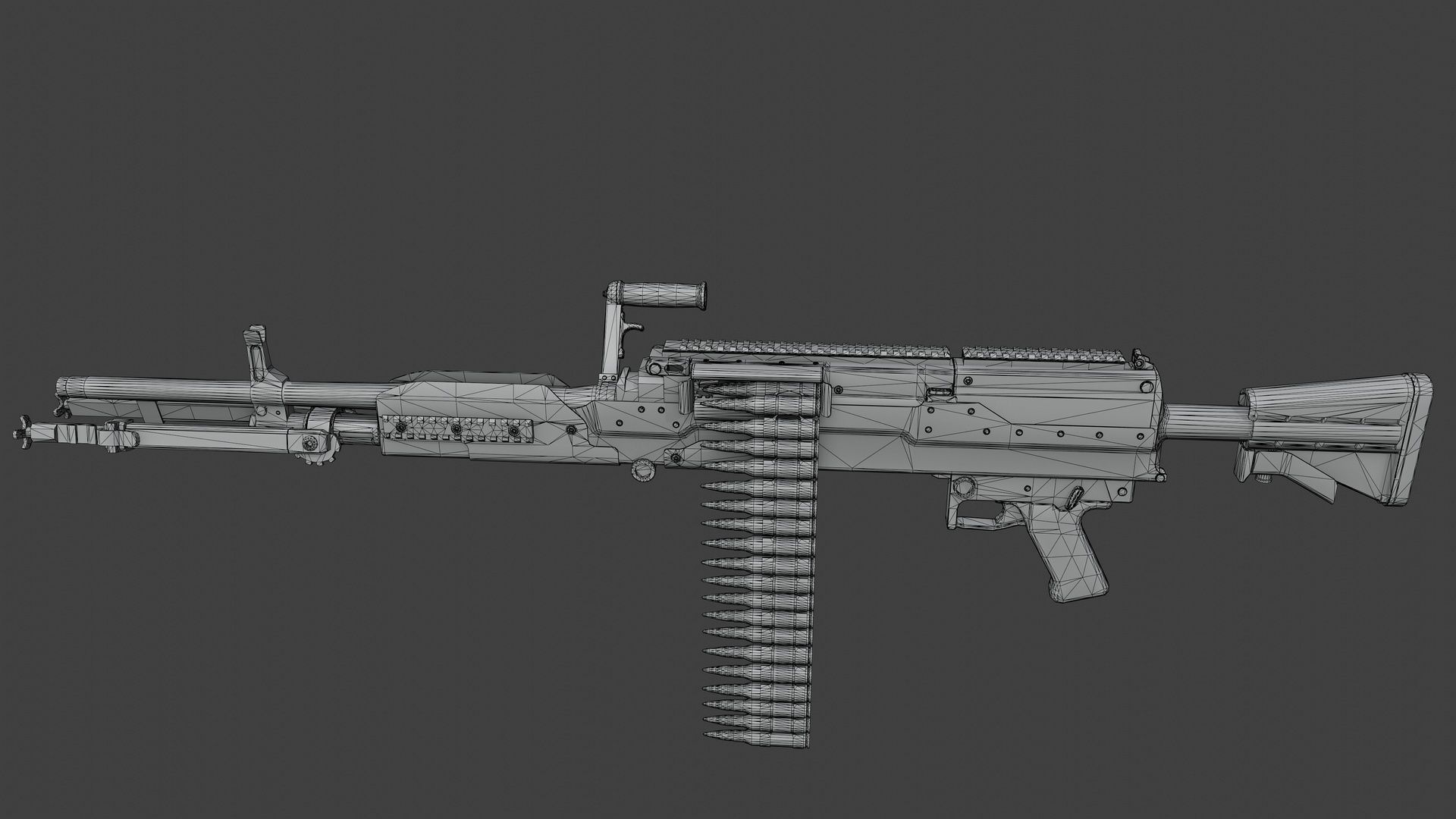 3D model Lightweight Medium Machine Gun VR / AR / low-poly | CGTrader