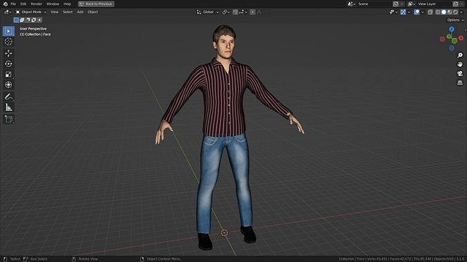 Man Character Model free 3D model | CGTrader