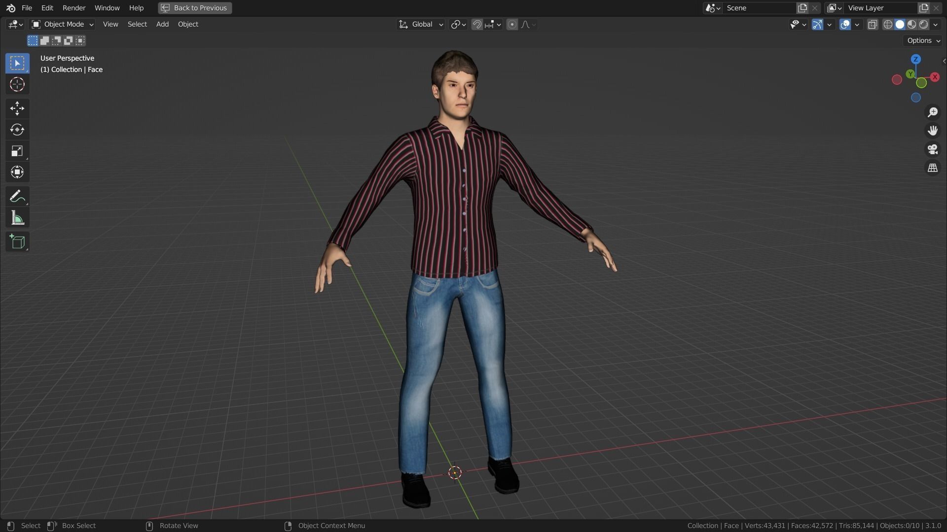 Man Character Model free 3D model | CGTrader