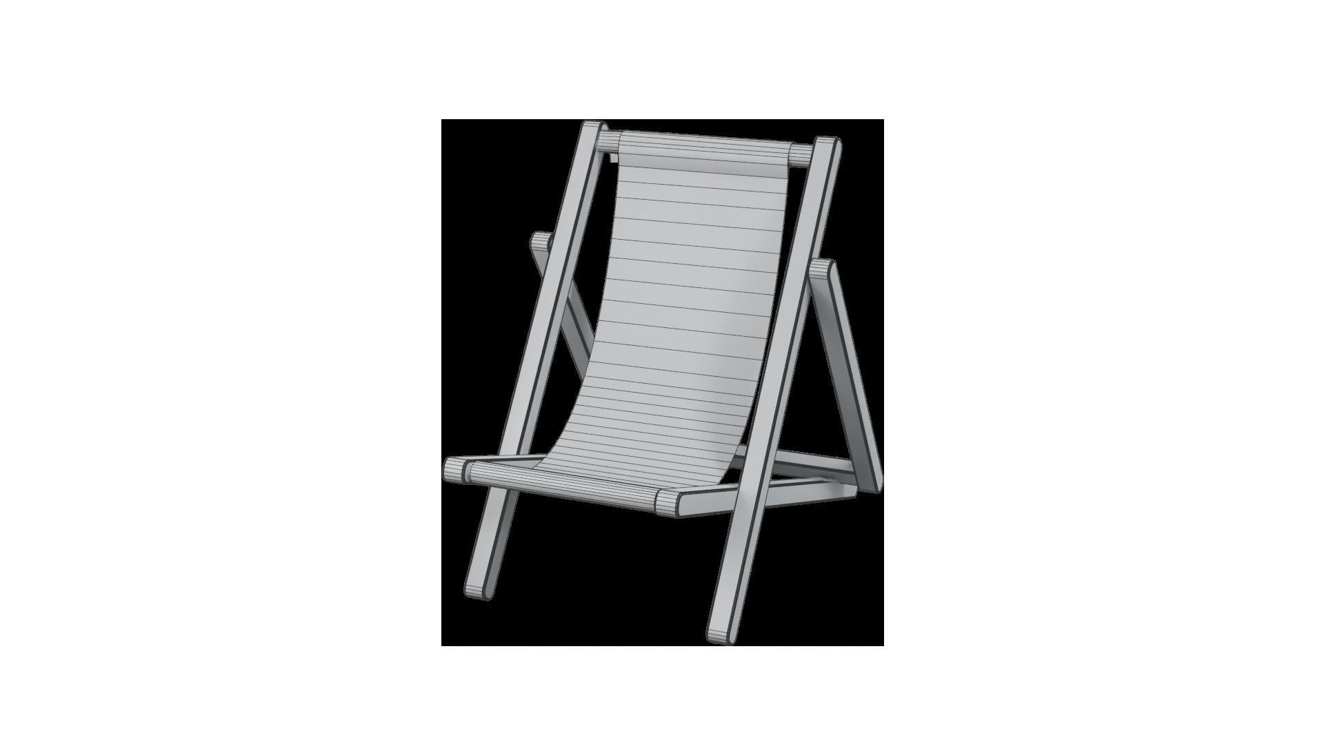 3D model Low poly Beach or Pool Chair VR / AR / low-poly | CGTrader