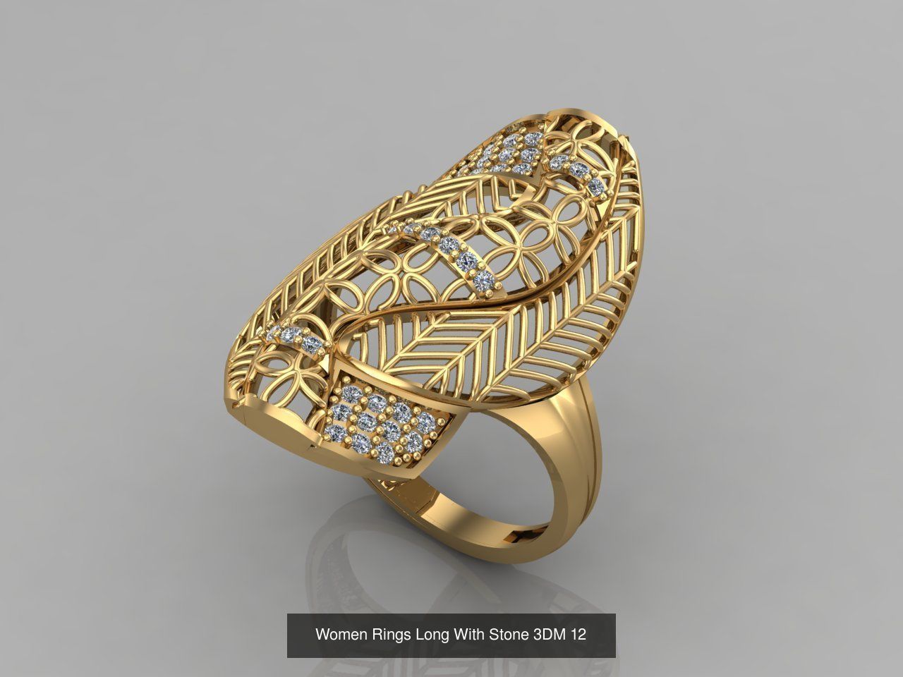 24 Files - 3DM Women Rings Long With Stone Group 3D Model Collection 3D ...