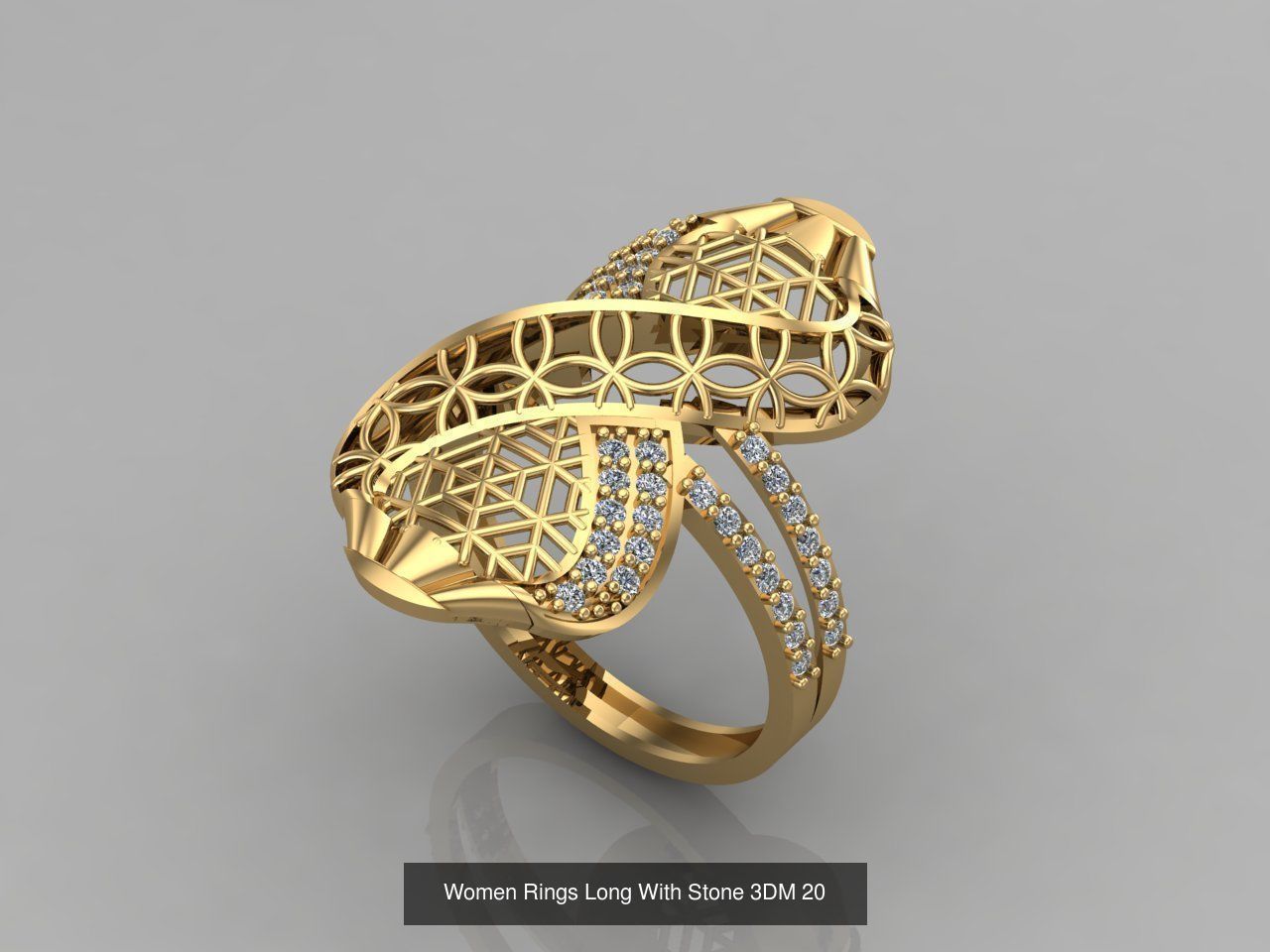 24 Files - 3DM Women Rings Long With Stone Group 3D Model Collection 3D ...