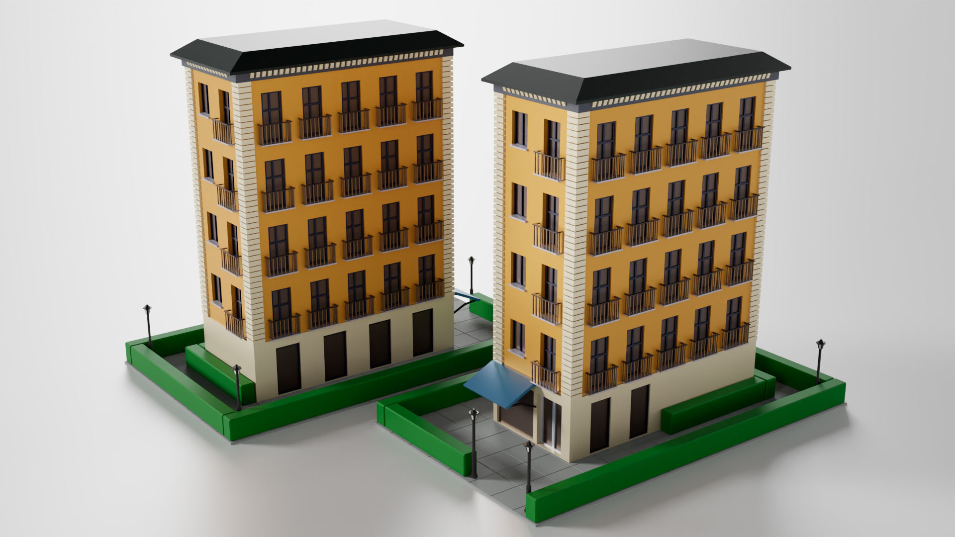 3D model Low poly Cartoon Building 02 VR / AR / low-poly | CGTrader