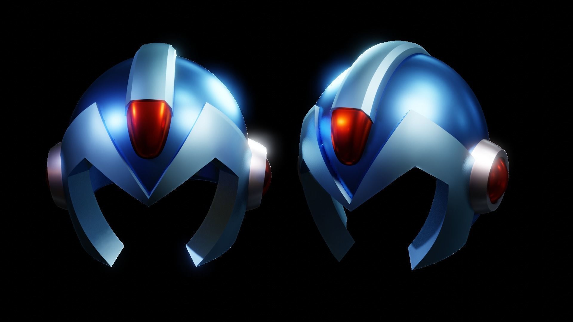 MEGA MAN - HELMET LIGHT UP EFFECCT 3D model 3D printable | CGTrader