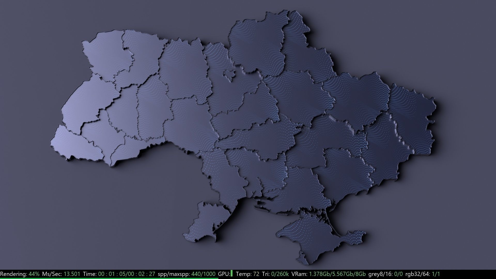 Ukraine map 3D model | CGTrader