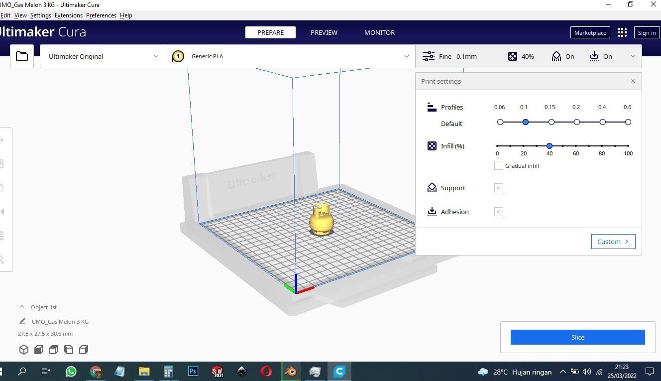 Gas Melon 3 KG 3D model 3D printable | CGTrader