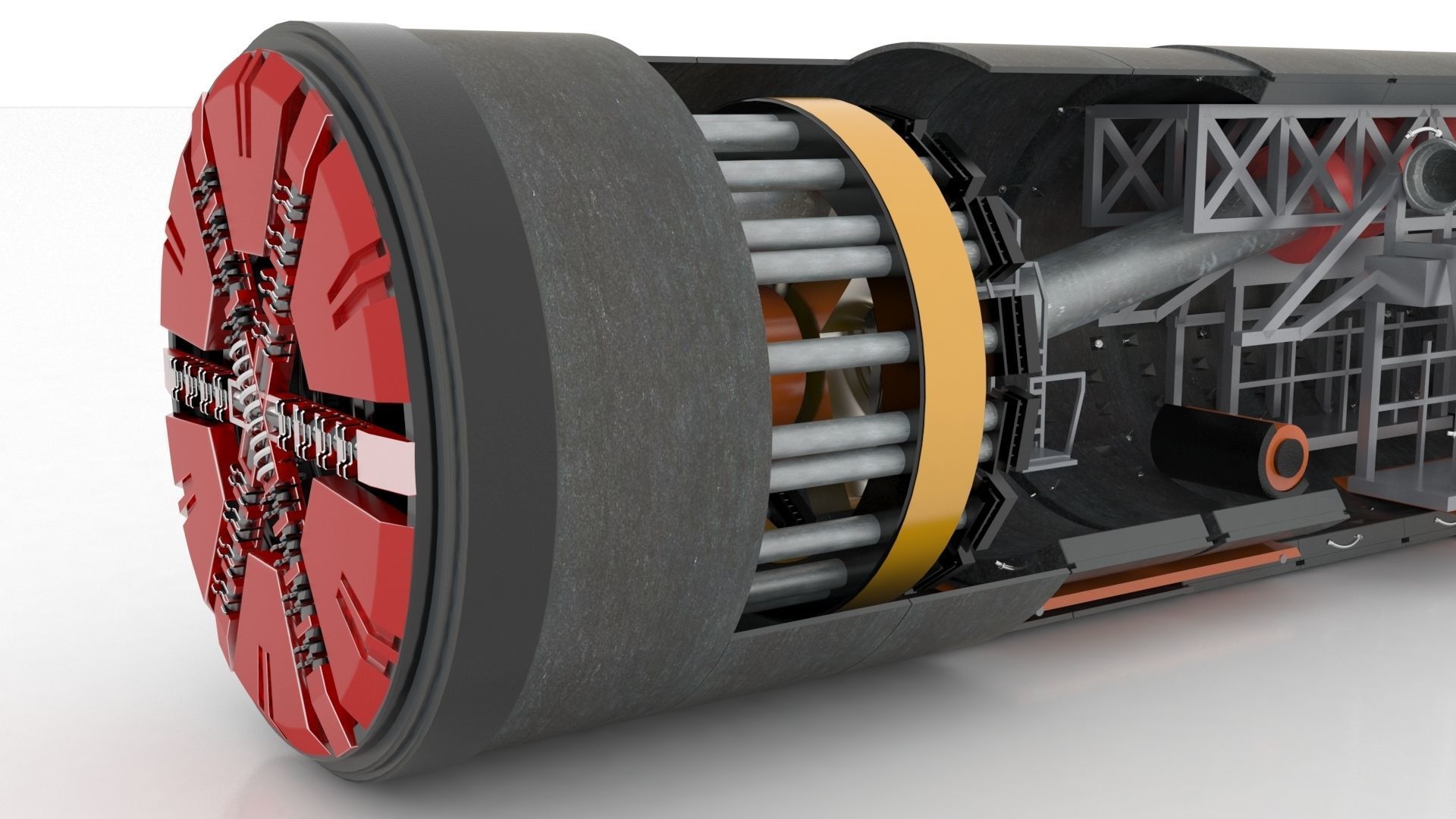 tunnel boring machine 3D model | CGTrader