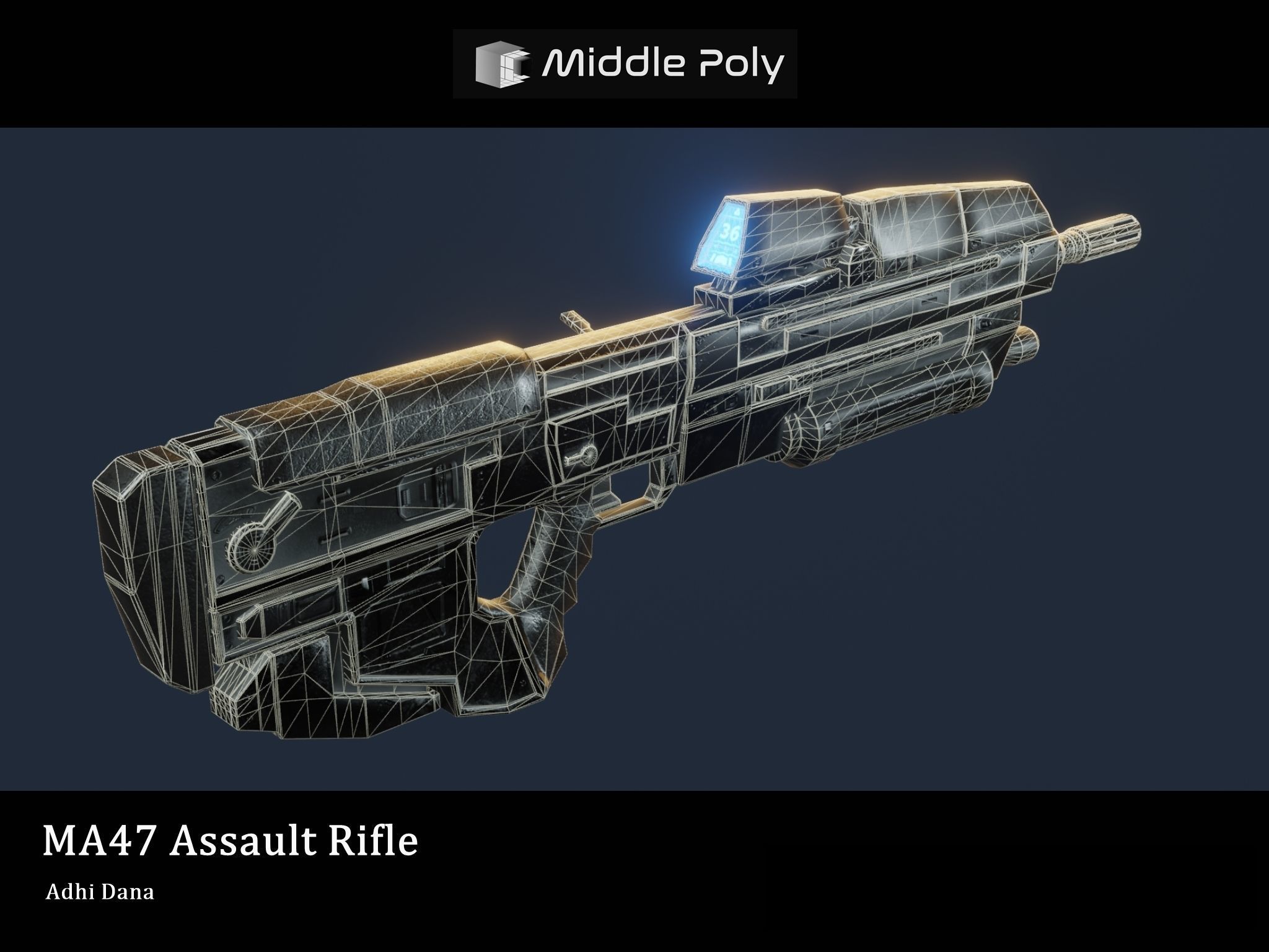 MA47 Assault Rifle free VR / AR / low-poly 3D model | CGTrader