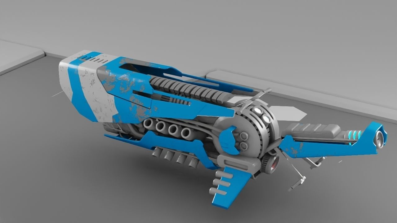 sci-fi scooter 3D model rigged | CGTrader