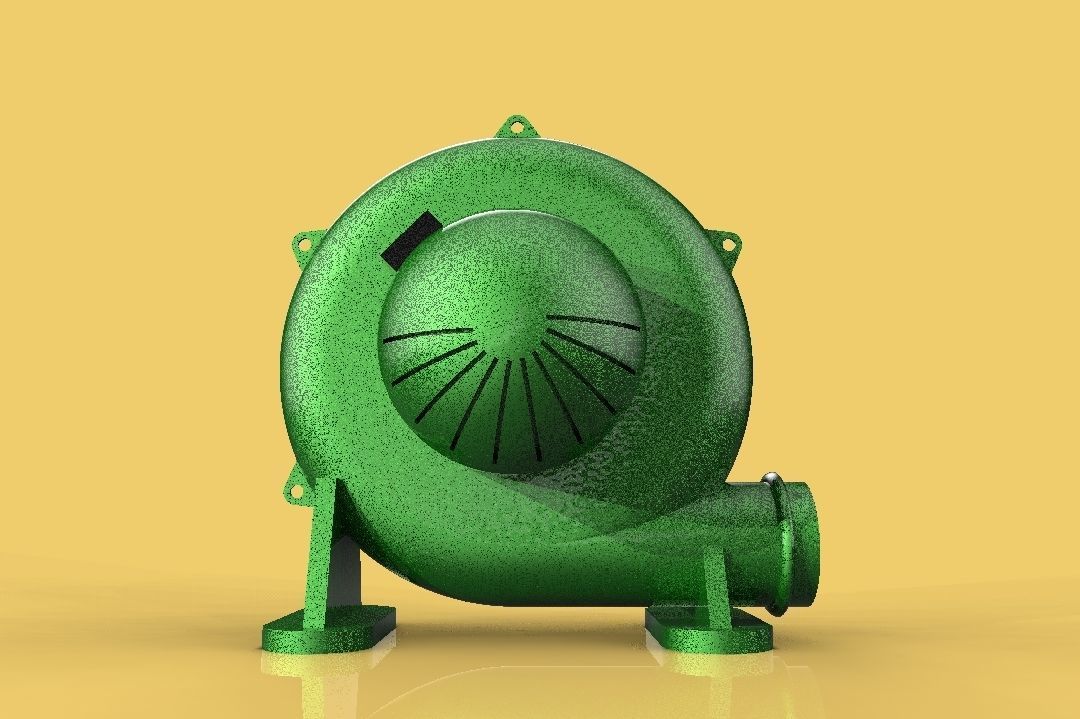 INDUSTRIAL AIR BLOWER TURBINE CENTRIFUGAL FAN ELECTRIC 3D model | CGTrader