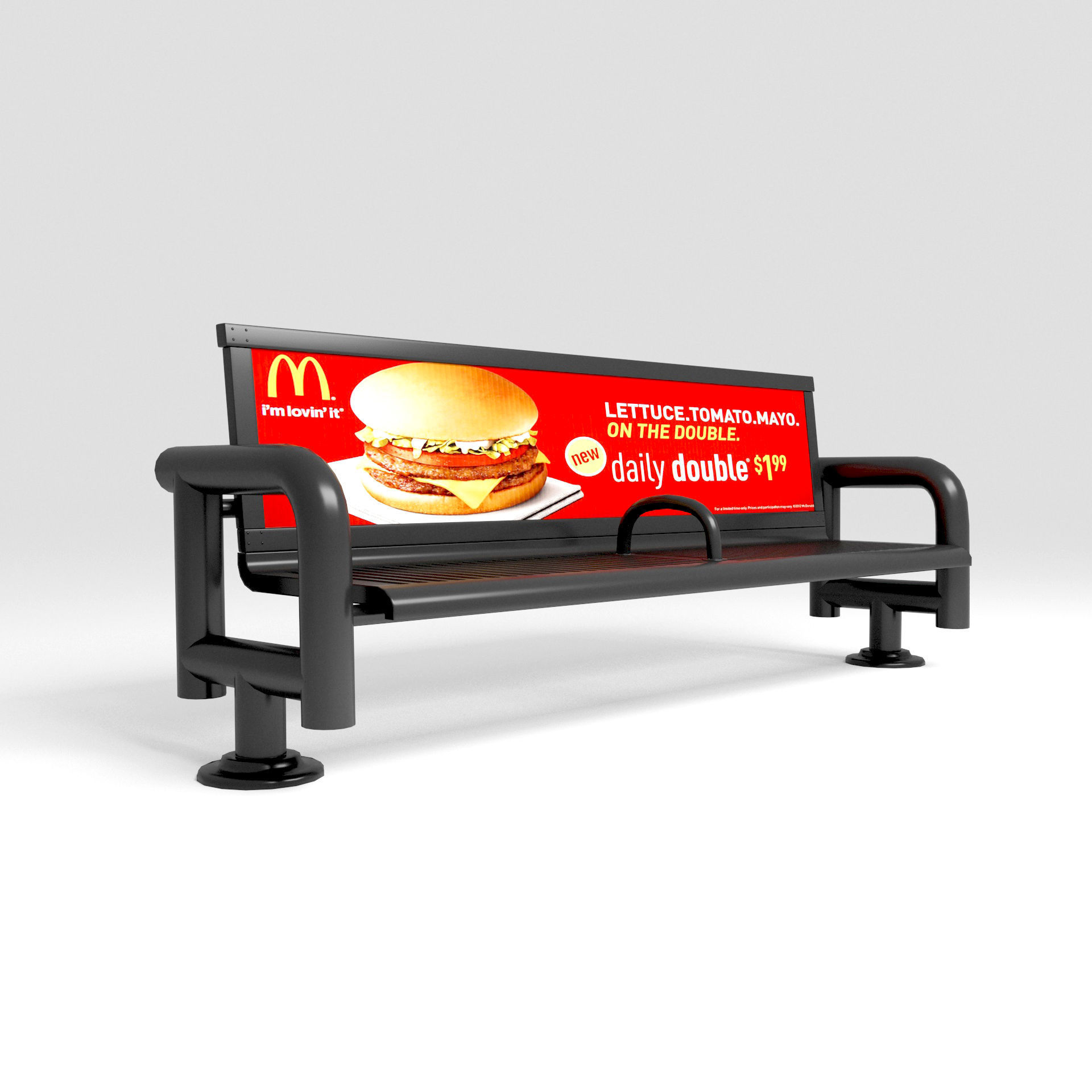 Bus station seat 3D model | CGTrader