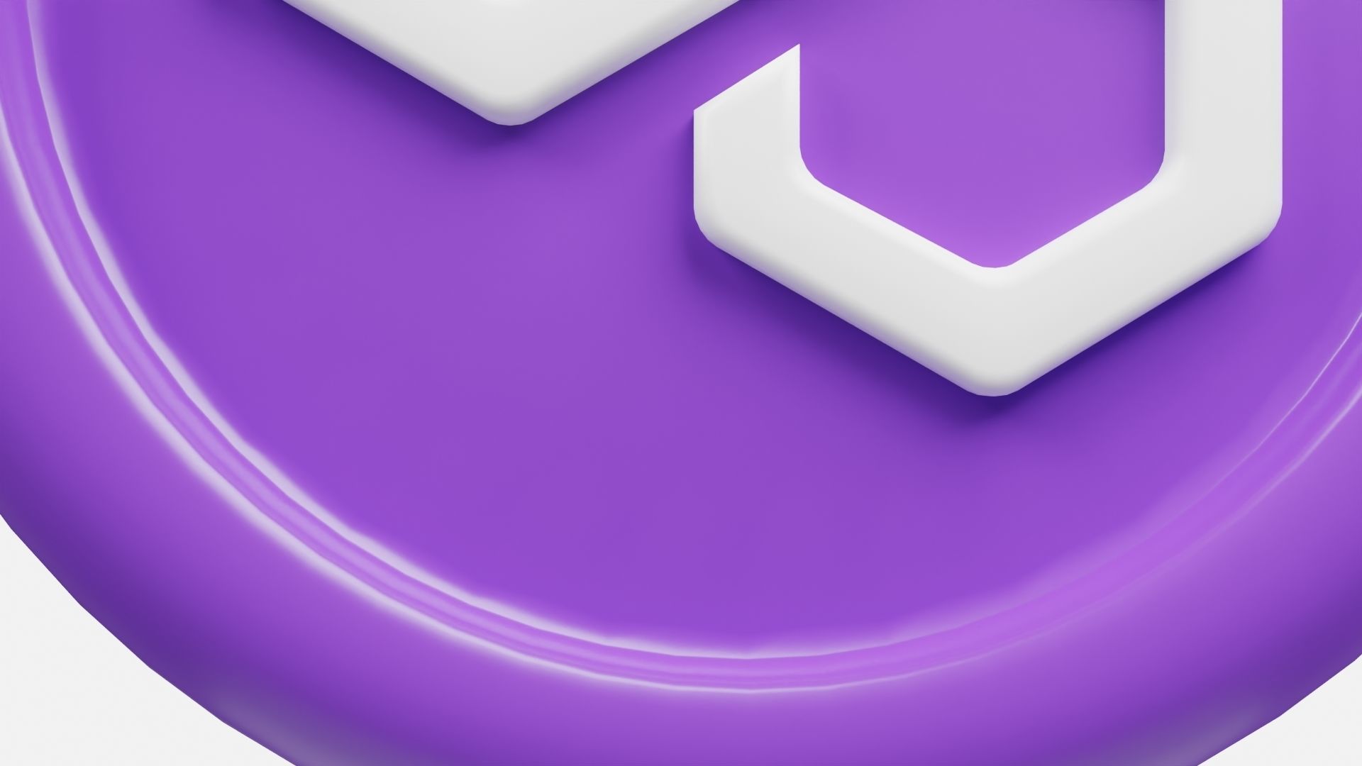 Polygon or MATIC Purple Crypto Coin model with cartoon style 3D model ...