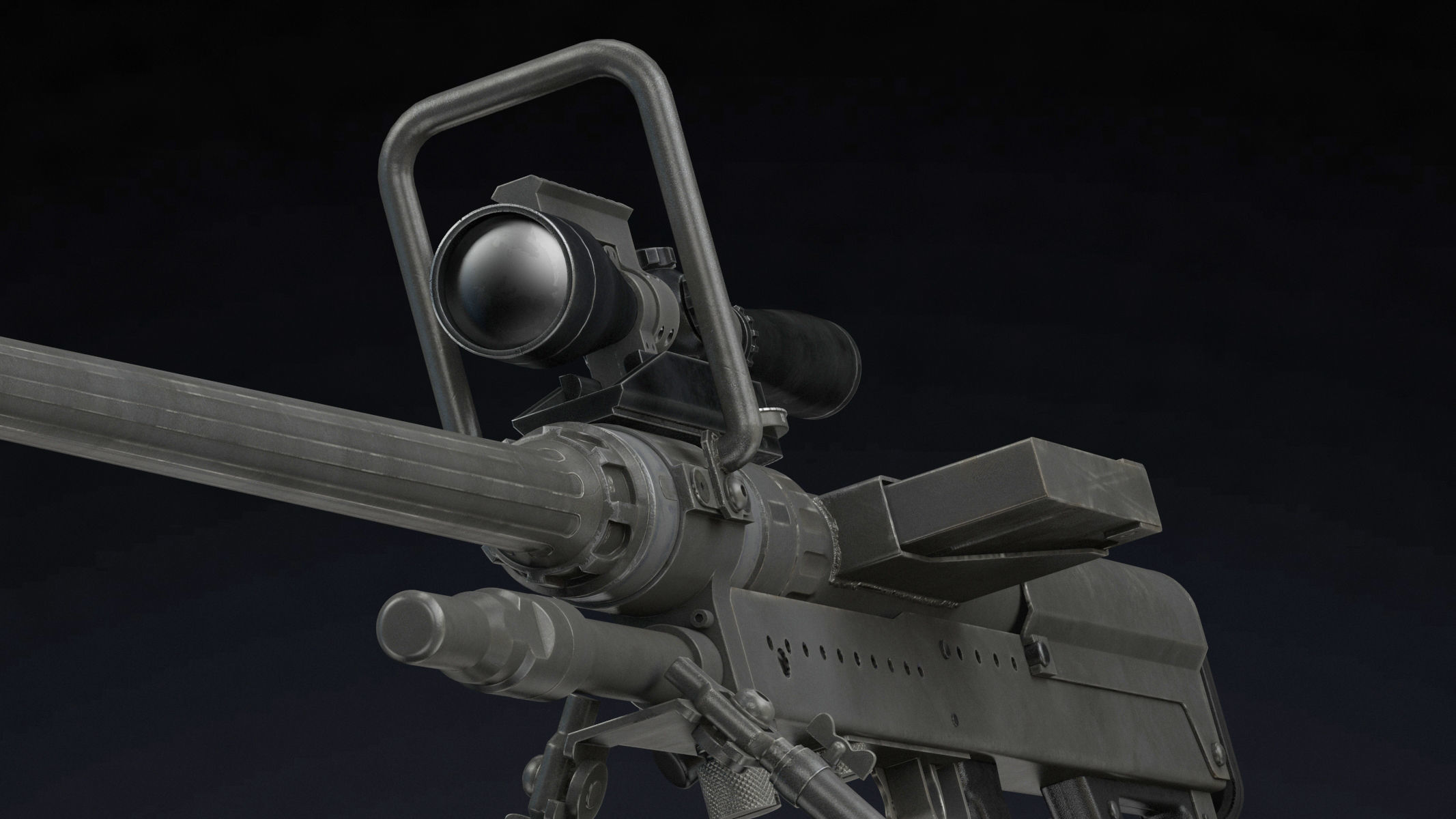 3D model Denel NTW-20 Low Poly VR / AR / low-poly | CGTrader