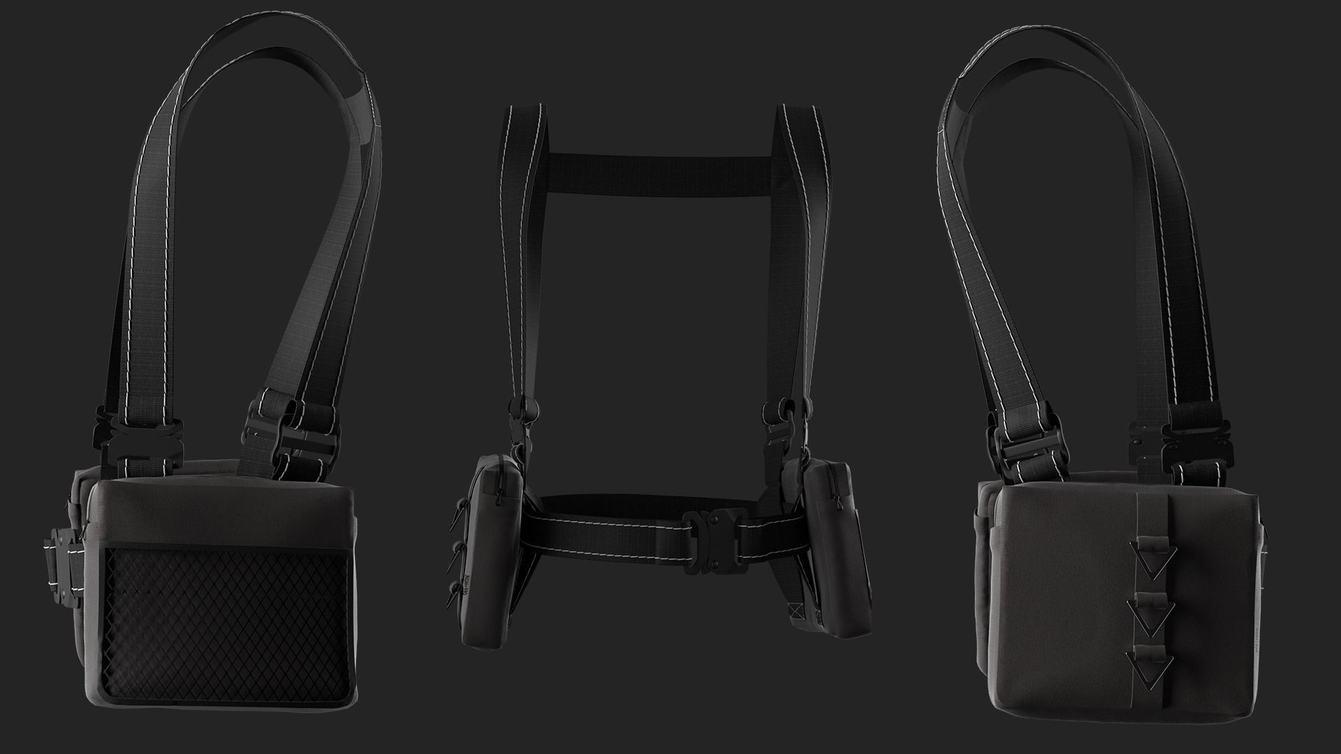 Chest Bags Marvelous Designer project 3D model | CGTrader