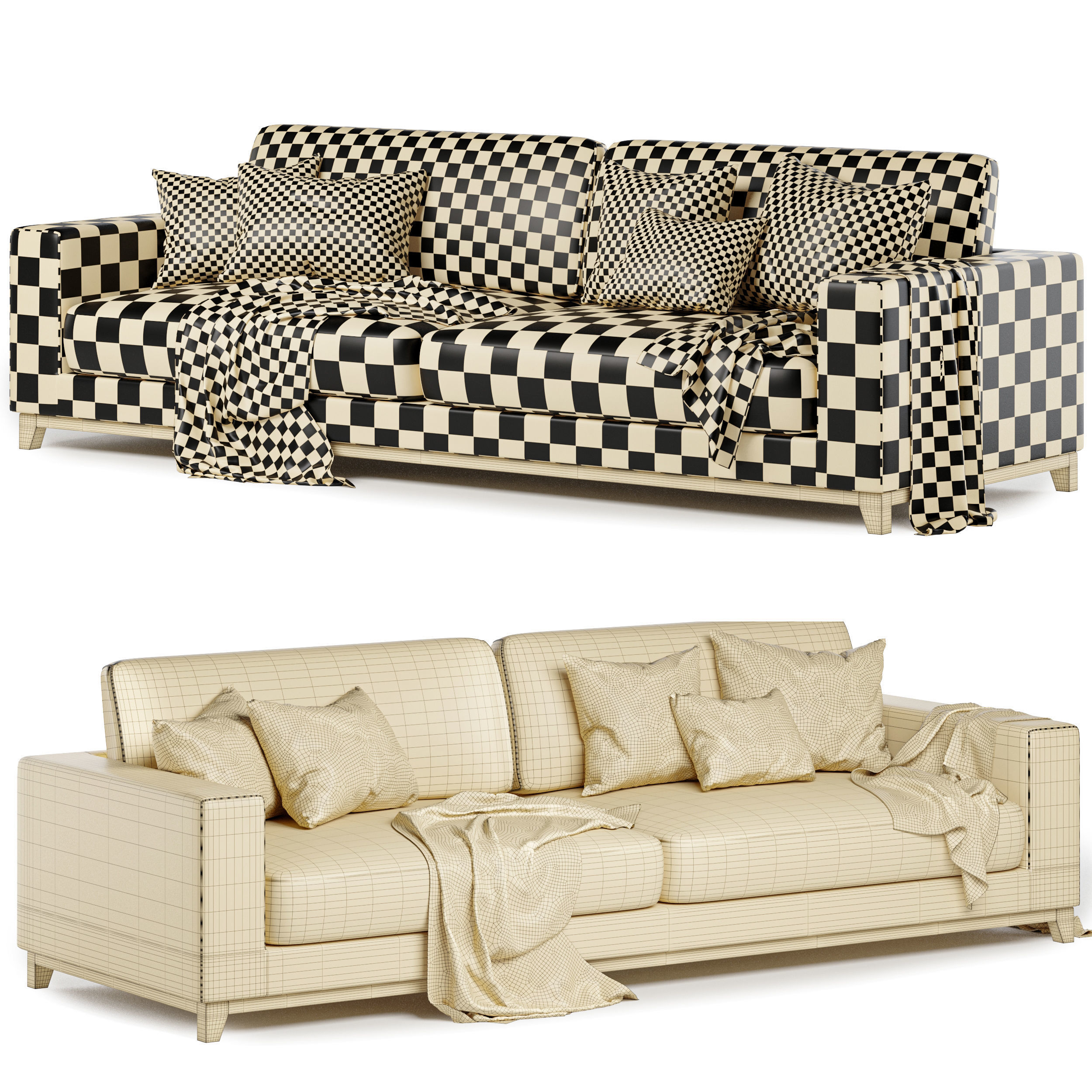 Dallas 4 seater sofa 3D model | CGTrader