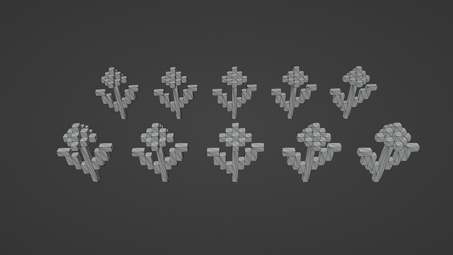 3D model Voxel Flowers VR / AR / low-poly | CGTrader