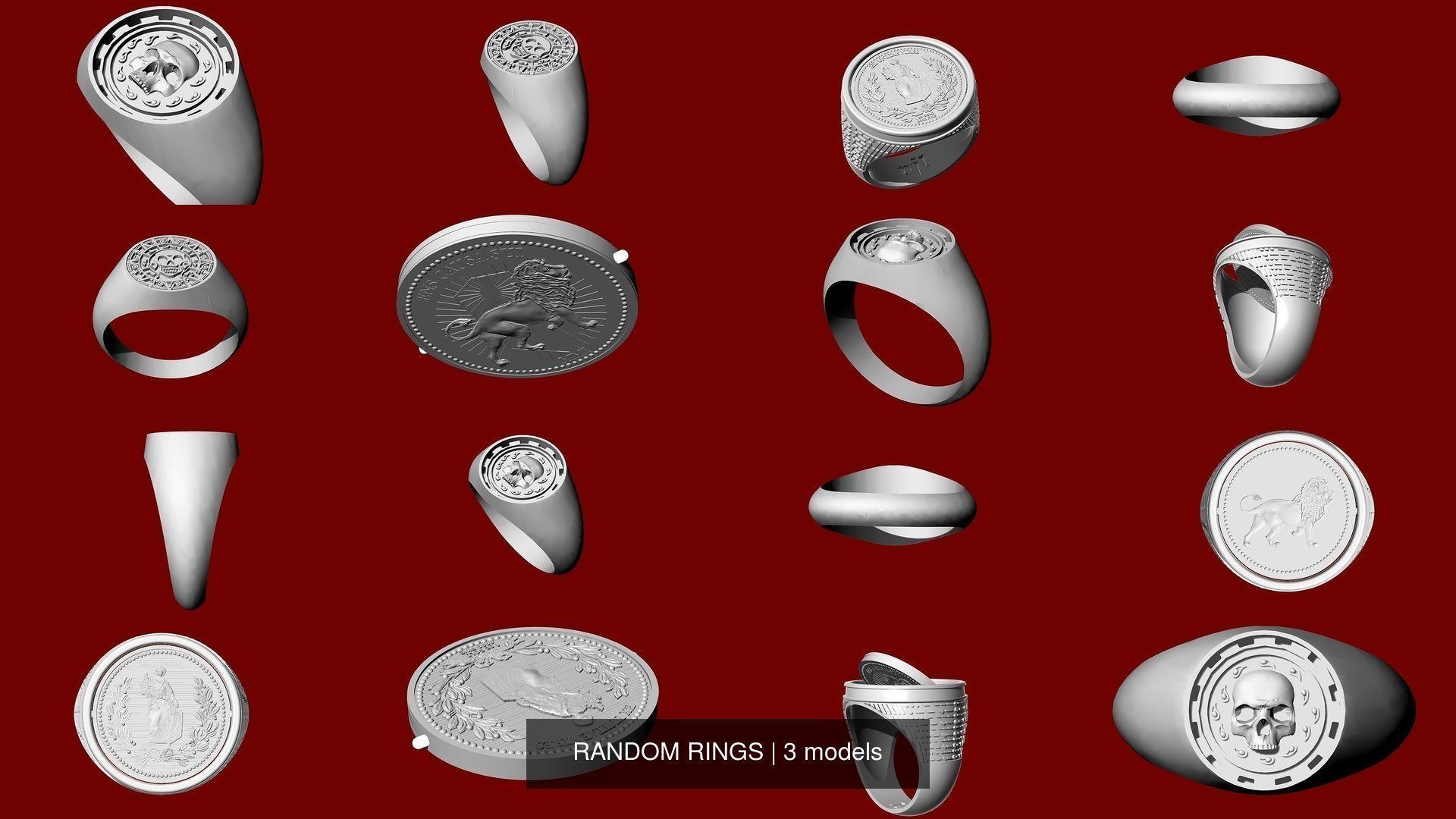 RANDOM RINGS 3D Model Collection | CGTrader