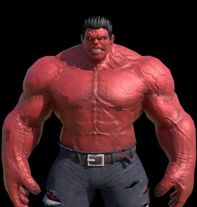 red hulk 3D model rigged | CGTrader